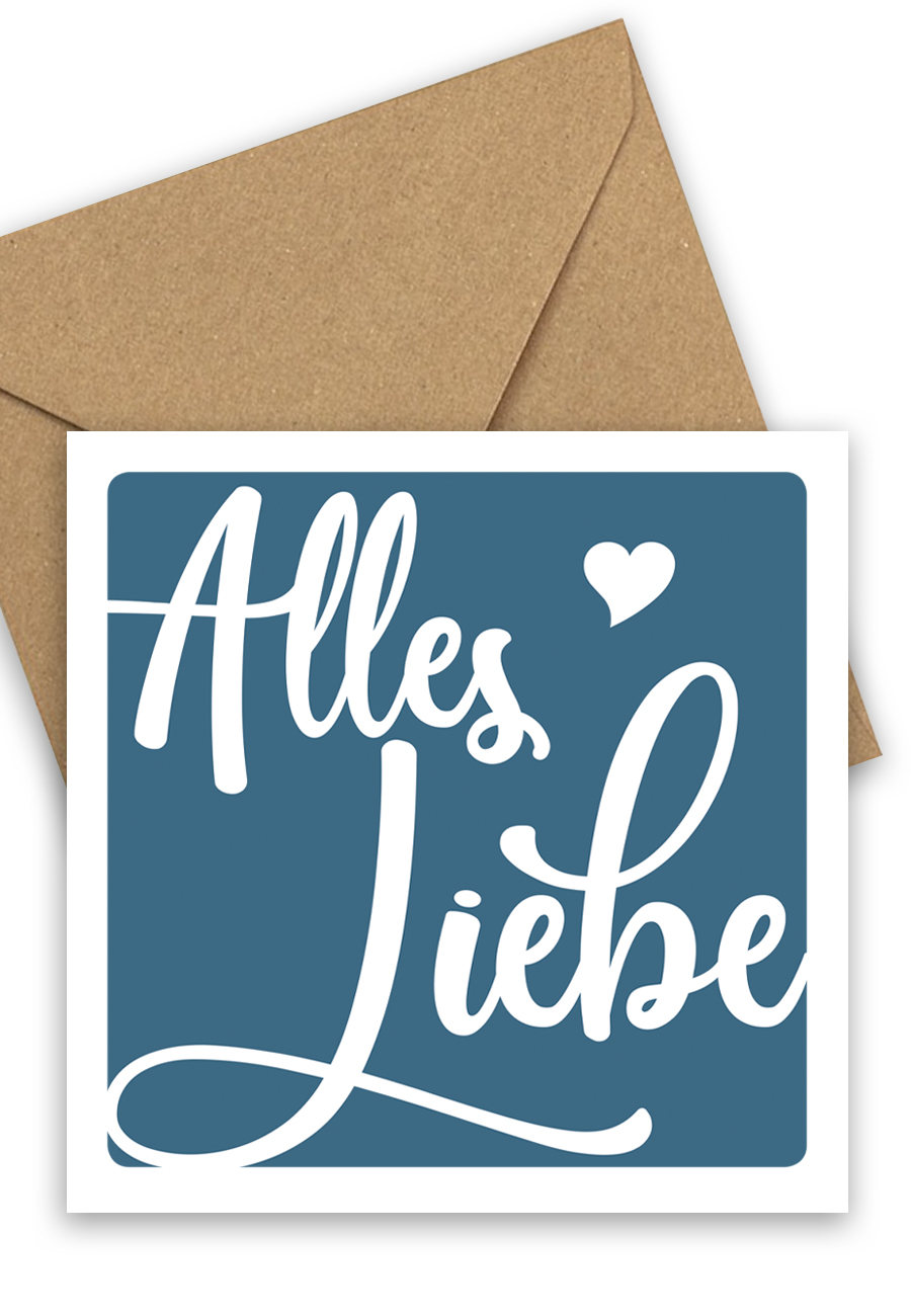 Grußkarte, Postkarte "Alles Liebe" • Hasenliebe - Der Laden